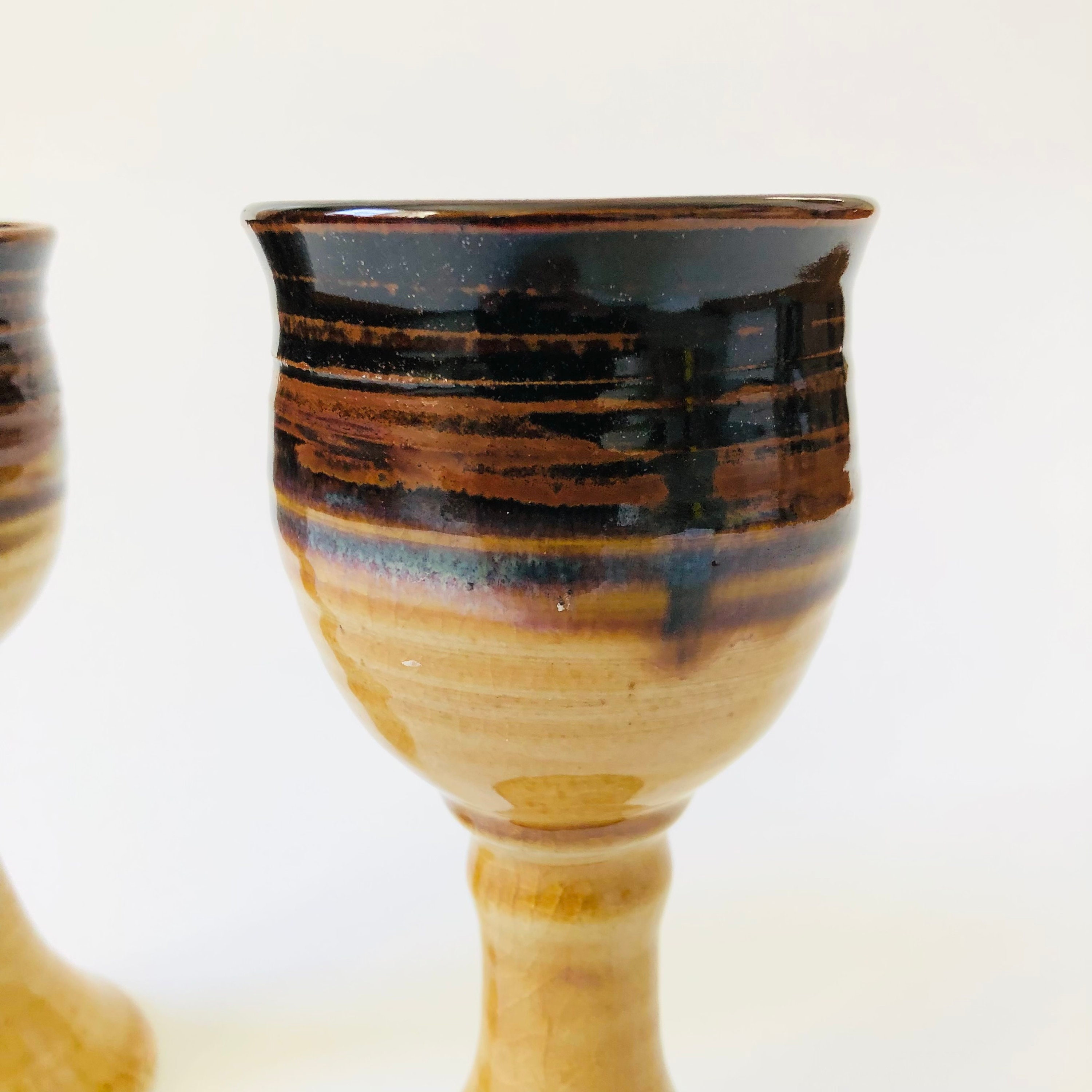 Studio Pottery Goblets - Set of 2 - Etsy