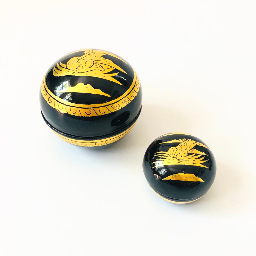 Lacquered Frog Nesting Boxes - Set of 2 - Etsy