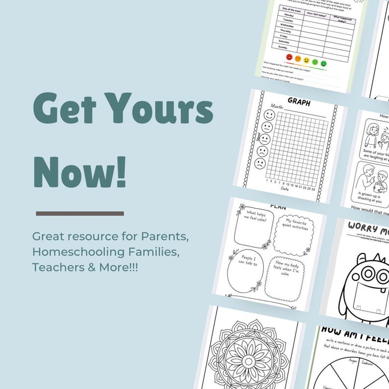 Emotions Printable Activities for Kids – 12 Pages of Emotional ...