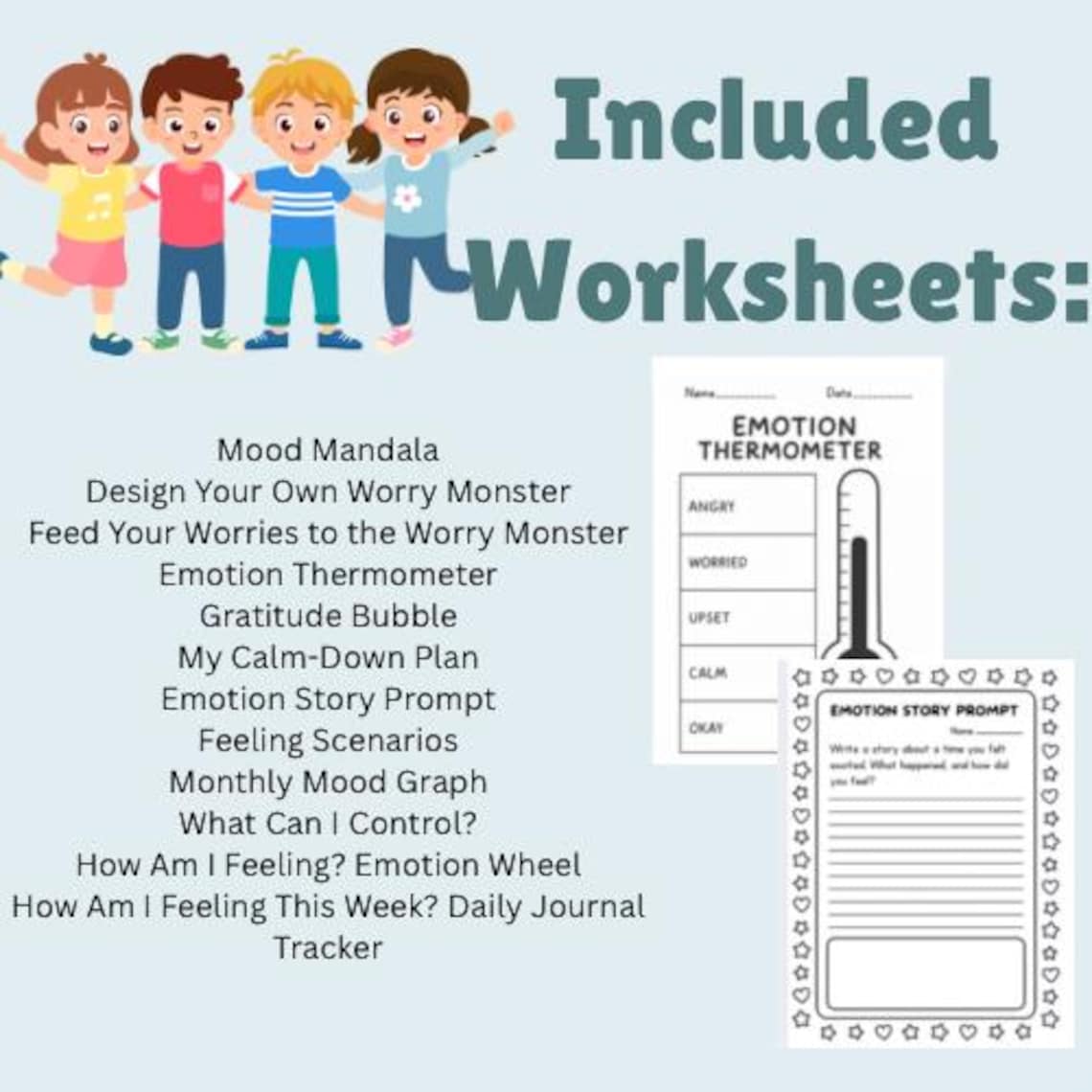 Emotions Printable Activities for Kids – 12 Pages of Emotional ...