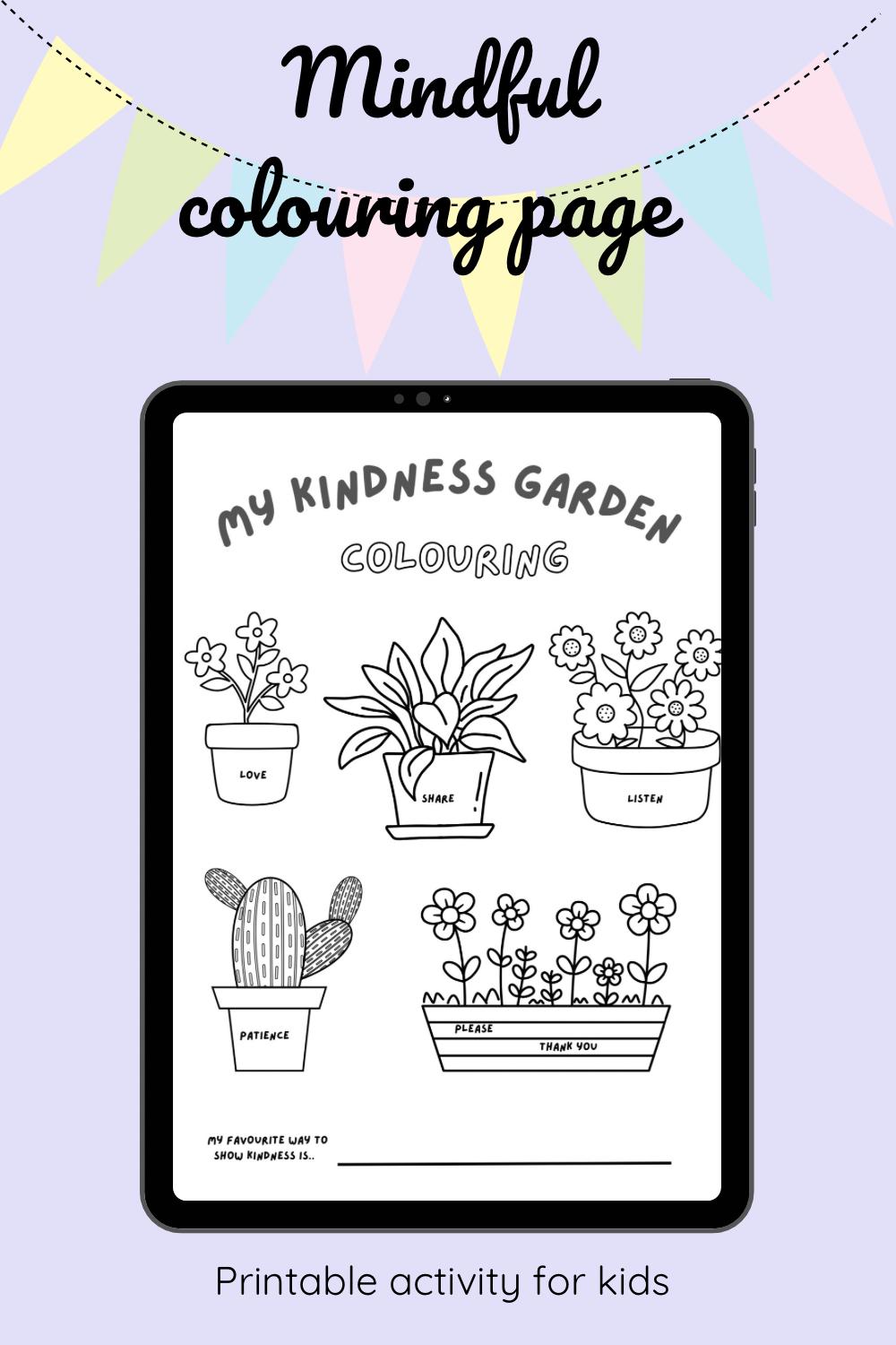 My Kindness Garden Colouring Page – Printable Kindness Activity for ...