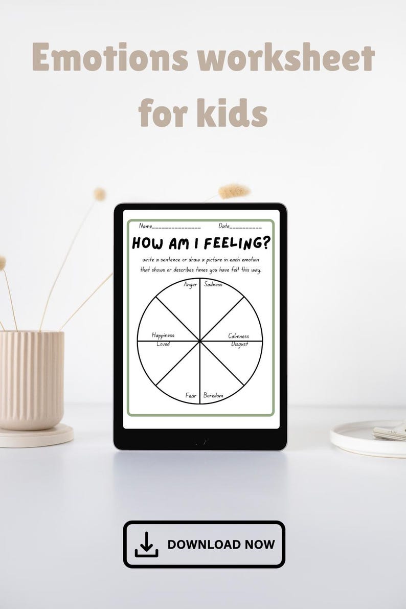 How Am I Feeling Worksheet for Kids – Emotions Wheel PDF | Printable ...