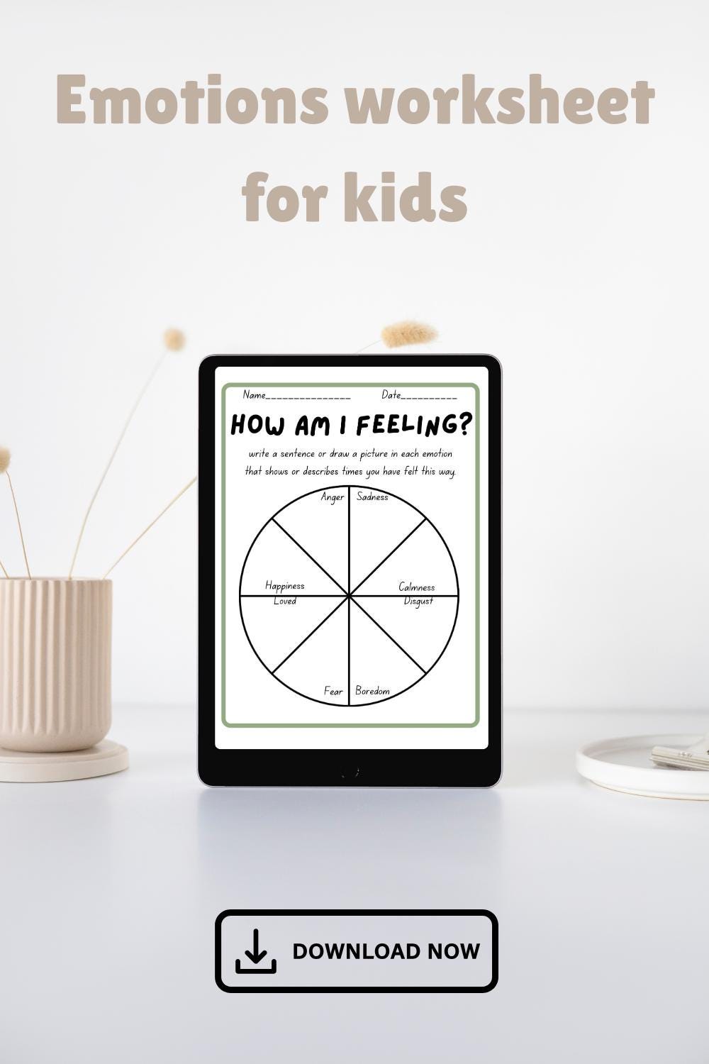 How Am I Feeling Worksheet for Kids – Emotions Wheel PDF | Printable ...