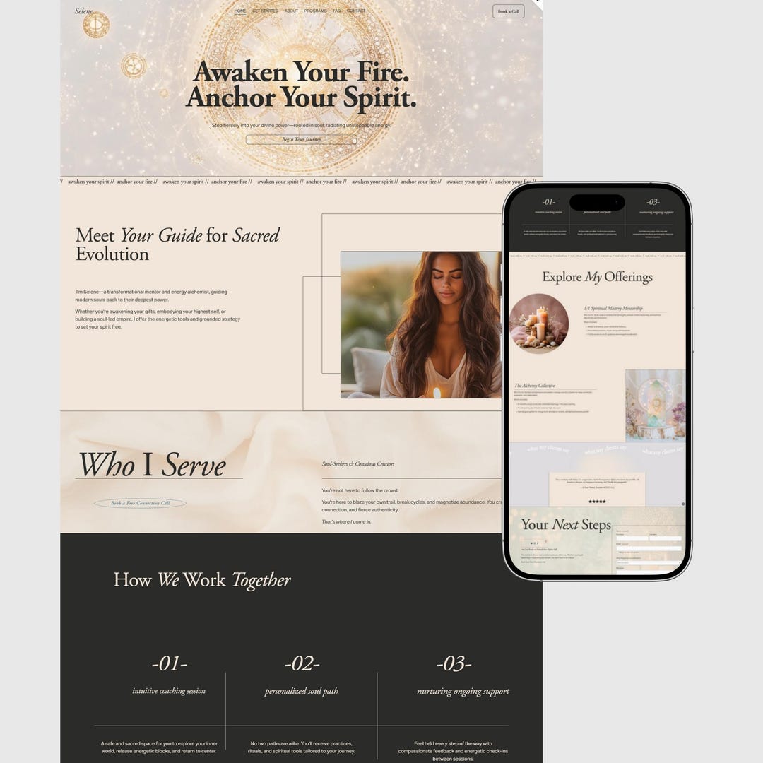 Squarespace Website Template for Spiritual Entrepreneurs | Selene ...