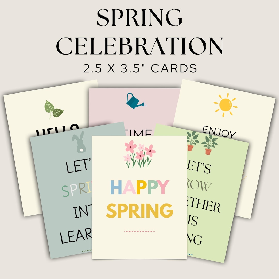 Spring Celebration Cards for Students | Non Religious Easter Classroom ...