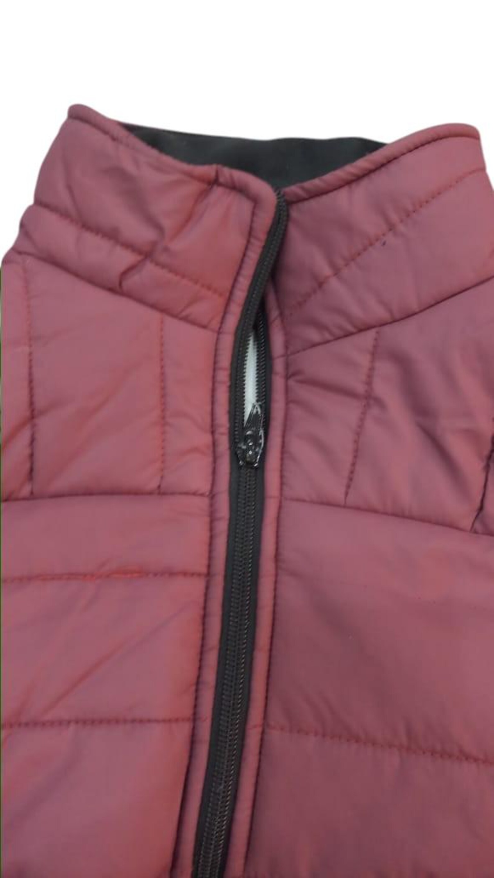 Men’s Maroon Puffer Vest – Lightweight Quilted Zip-up Gilet – Winter ...
