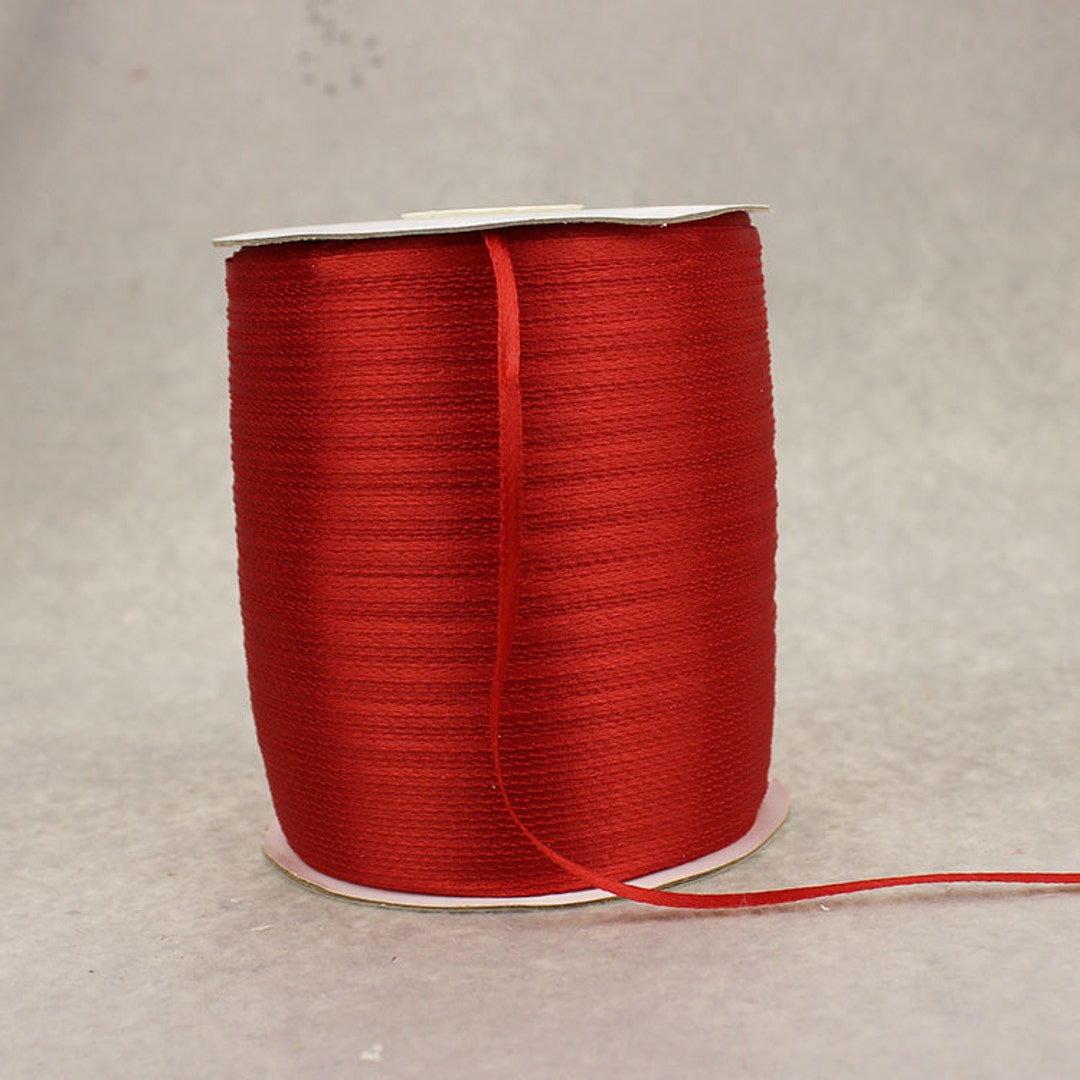 30 Meters Red Polyester Ribbon String 4mm Silk Wrap Trim for DIY ...