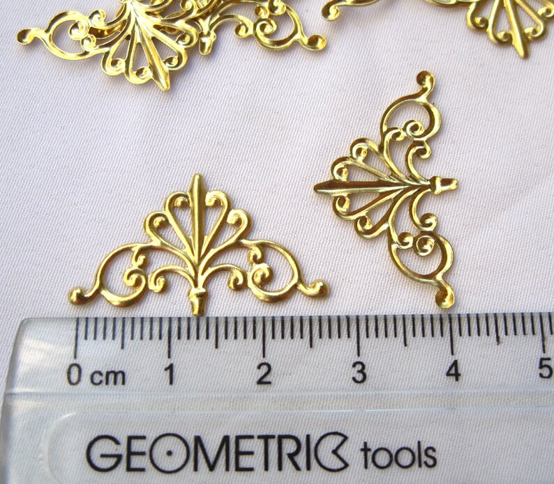 18pcs Stamping Brass Filigree Findings DIY Jewelry Making - Etsy