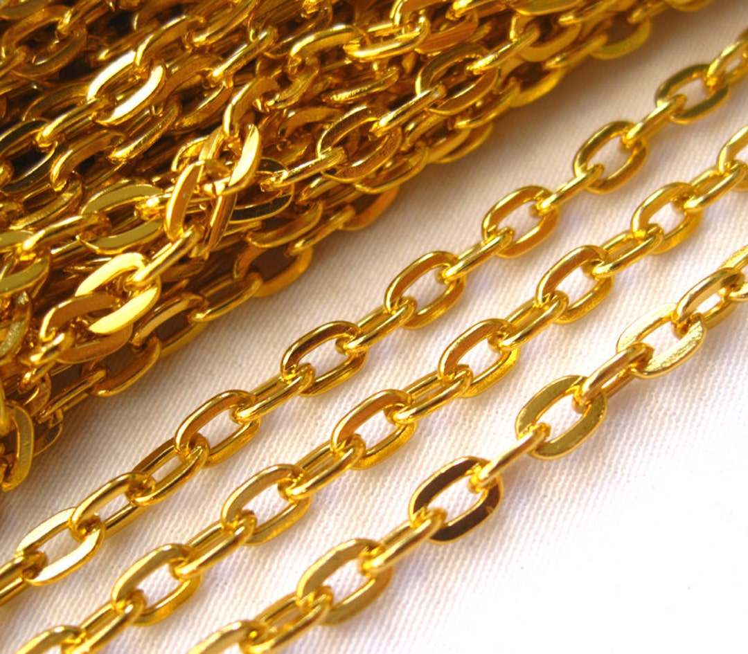 10ft Small Gold Chain Aluminum Link Chain Findings Jewelry - Etsy