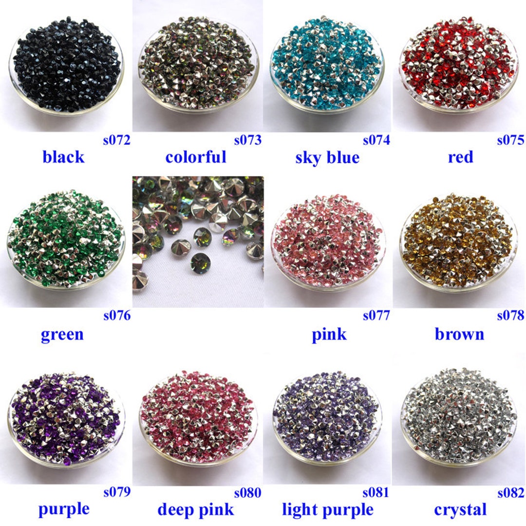 200pcs Diamond Shape Acrylic Rhinestone 4mm Pointed Back Loose - Etsy