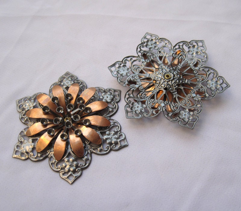 1 Pc Large Metal Flower 63mm Iron Flower Loose Findings | Etsy