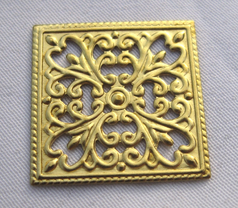 10pcs 19mm Square Brass Filigree Findings Bf236 - Etsy