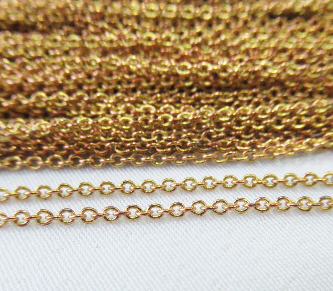 20 Feet Tiny Copper Chain 1mm Link Chain DIY Crafts Bc032 - Etsy