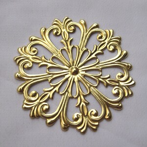 6pcs Flower Filigree Golden Chrysanthemums Stamping Filigree - Etsy