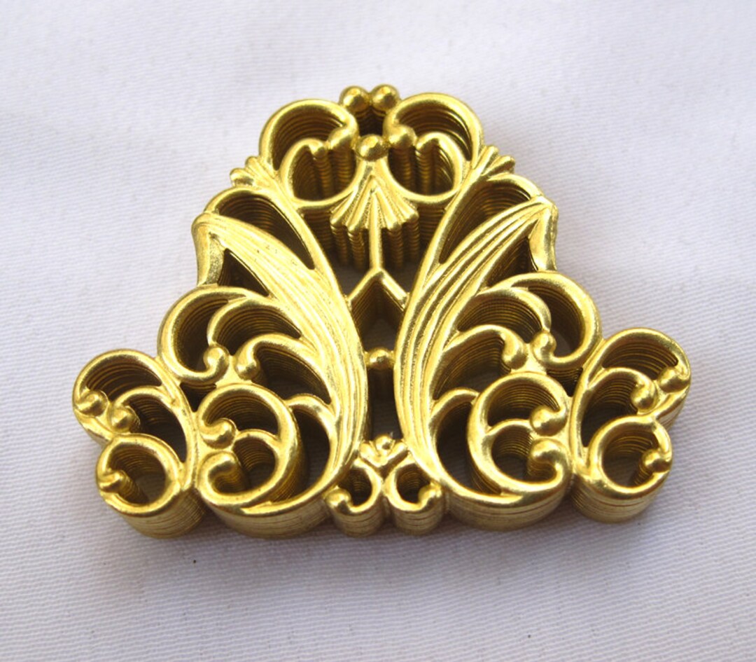 10pcs Gold Filigree Findings Brass Filigree Fashion Design - Etsy