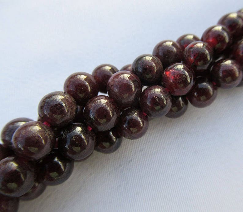 Deep Red Garnet Stone Smooth Round Garnet Beads 6mm Bead - Etsy