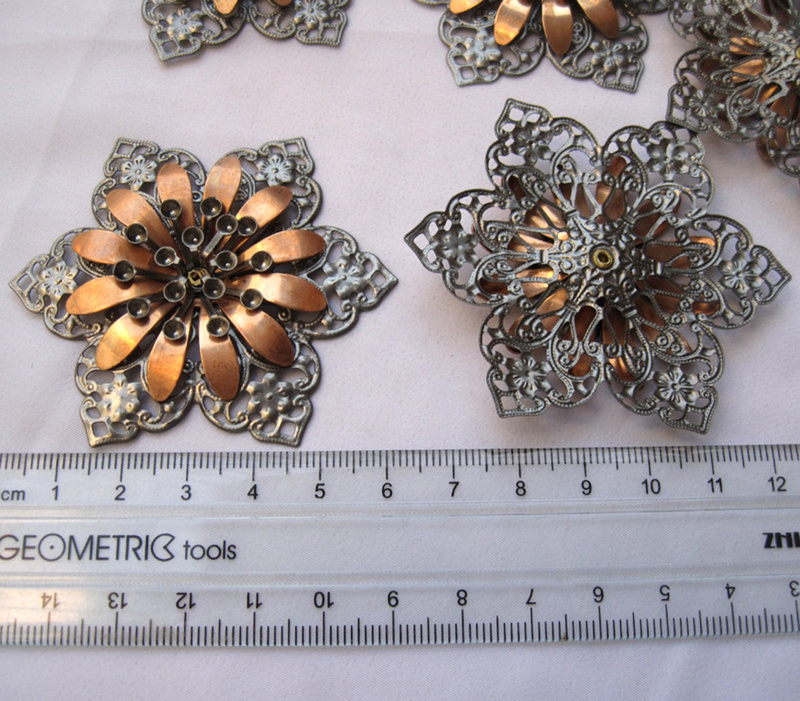 1 Pc Large Metal Flower 63mm Iron Flower Loose Findings | Etsy