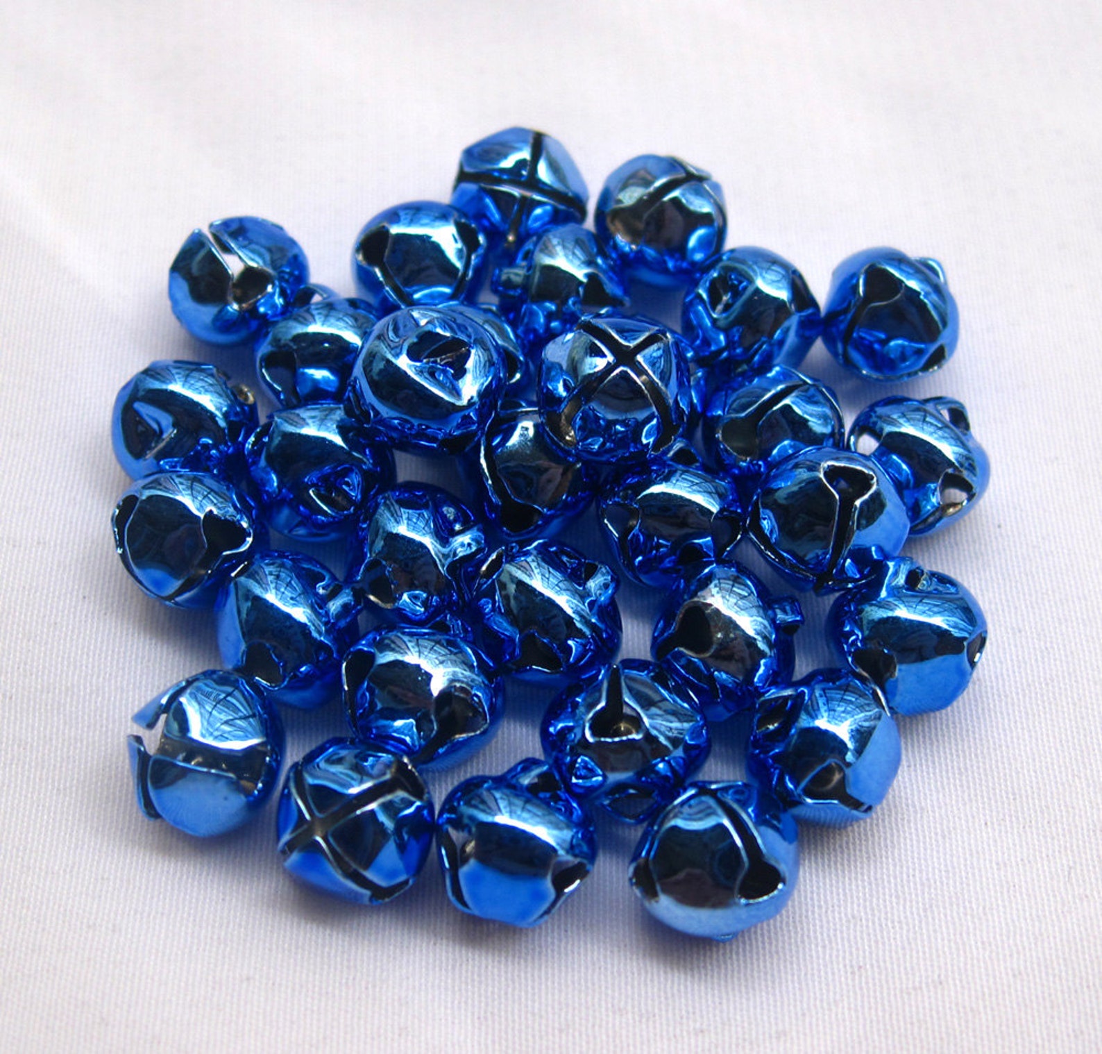 50pcs Blue Jingle Bells 8mm Cross End Charm Christmas - Etsy