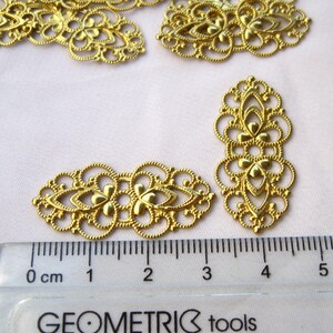 10pcs Flower Filigree Raw Brass Filigree Findings Jewelry Making ...