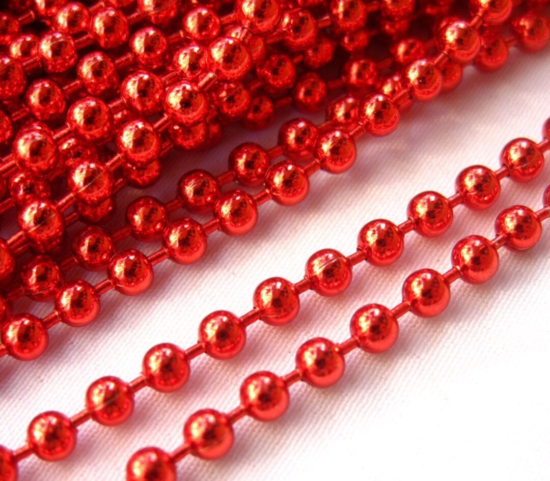 6ft Red Ball Chain 3mm Keychain Necklace Chain Jewelry - Etsy