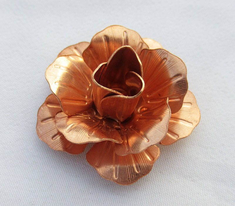 6pcs 29mm Copper Rose Metal Alloy Flower Loose Findings F121 - Etsy