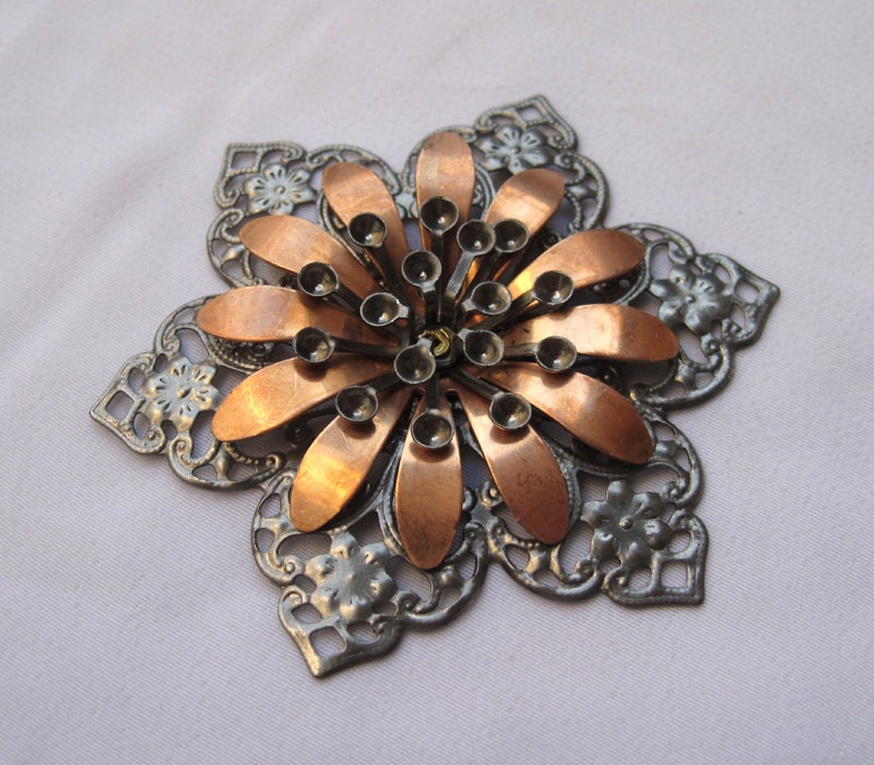 1 Pc Large Metal Flower 63mm Iron Flower Loose Findings | Etsy