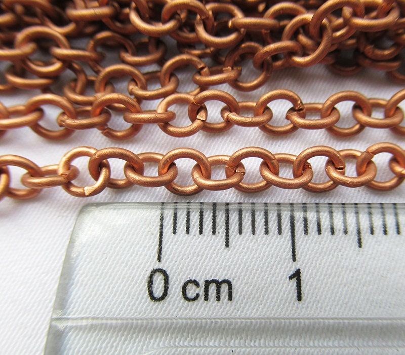6ft Anodized Copper Iron Chain 4mm Round Link Chain Supplies - Etsy España