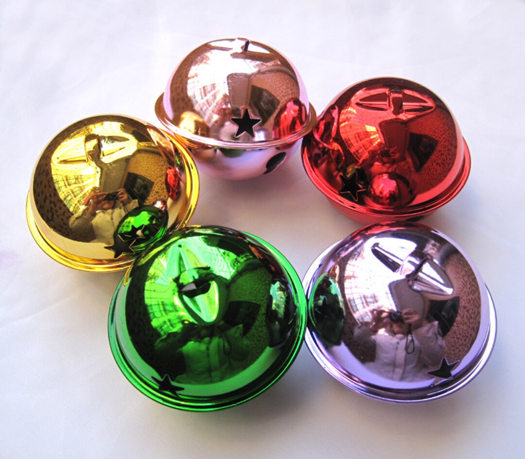 1 Pc Large Star Jingle Bell 64mm Xmas Charm Christmas Tree Decoration ...