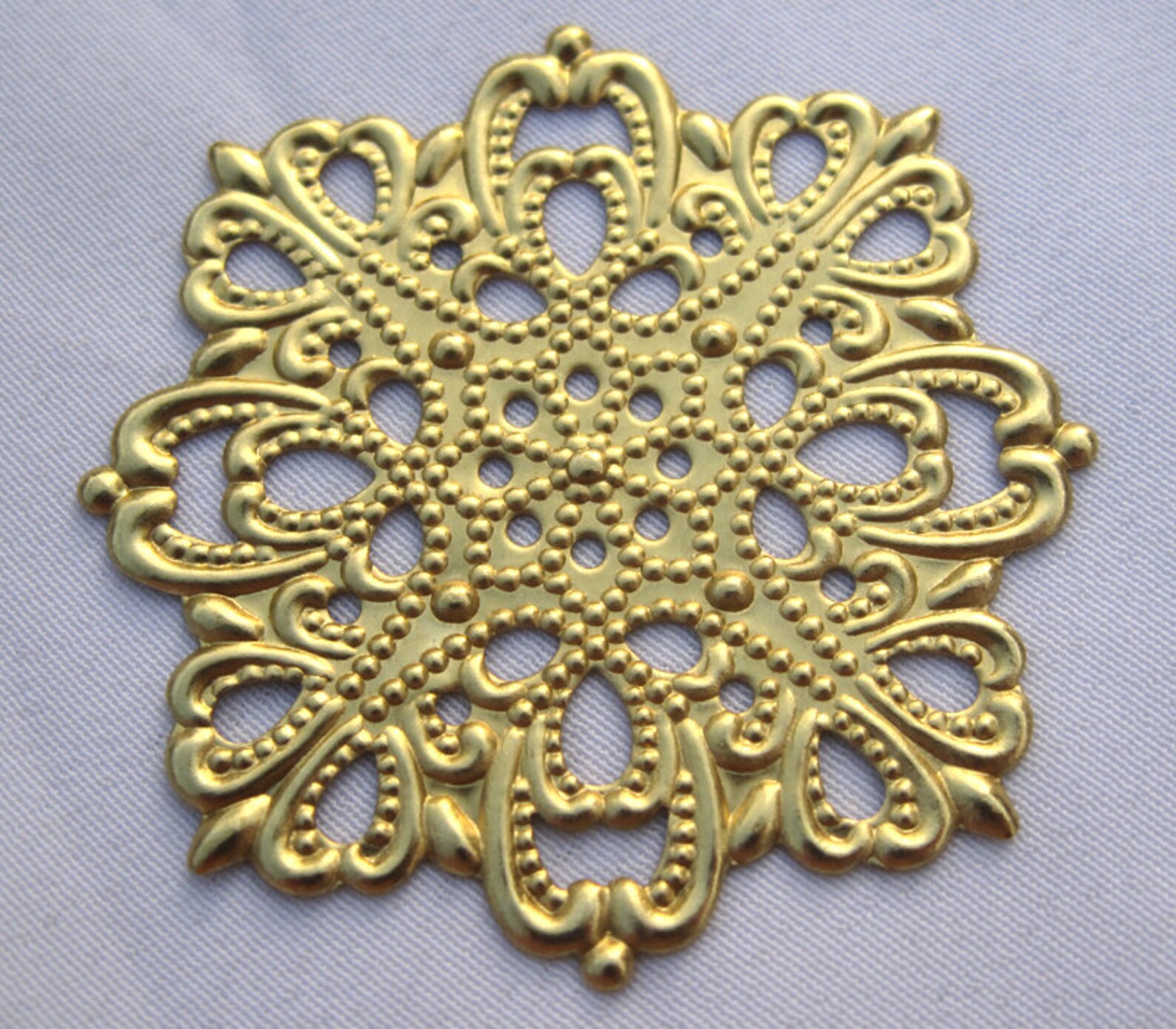 10pcs Flower Stamping Filigree Findings Raw Brass Crafts Star - Etsy