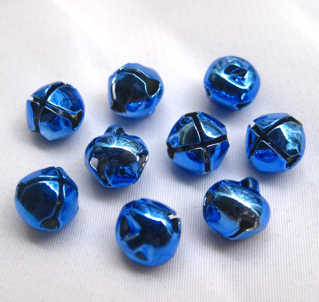 50pcs Blue Jingle Bells 8mm Cross End Charm Christmas - Etsy