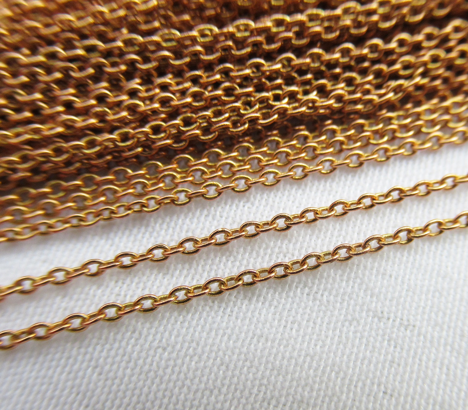 20 feet Tiny Copper Chain 1mm Link Chain DIY Crafts bc032 | Etsy