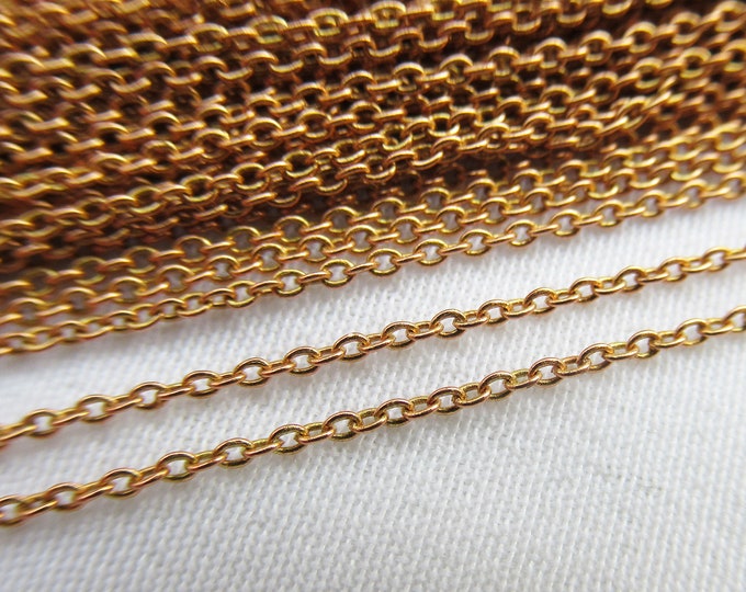 20 Feet Tiny Copper Chain 1mm Link Chain DIY Crafts Bc032 - Etsy