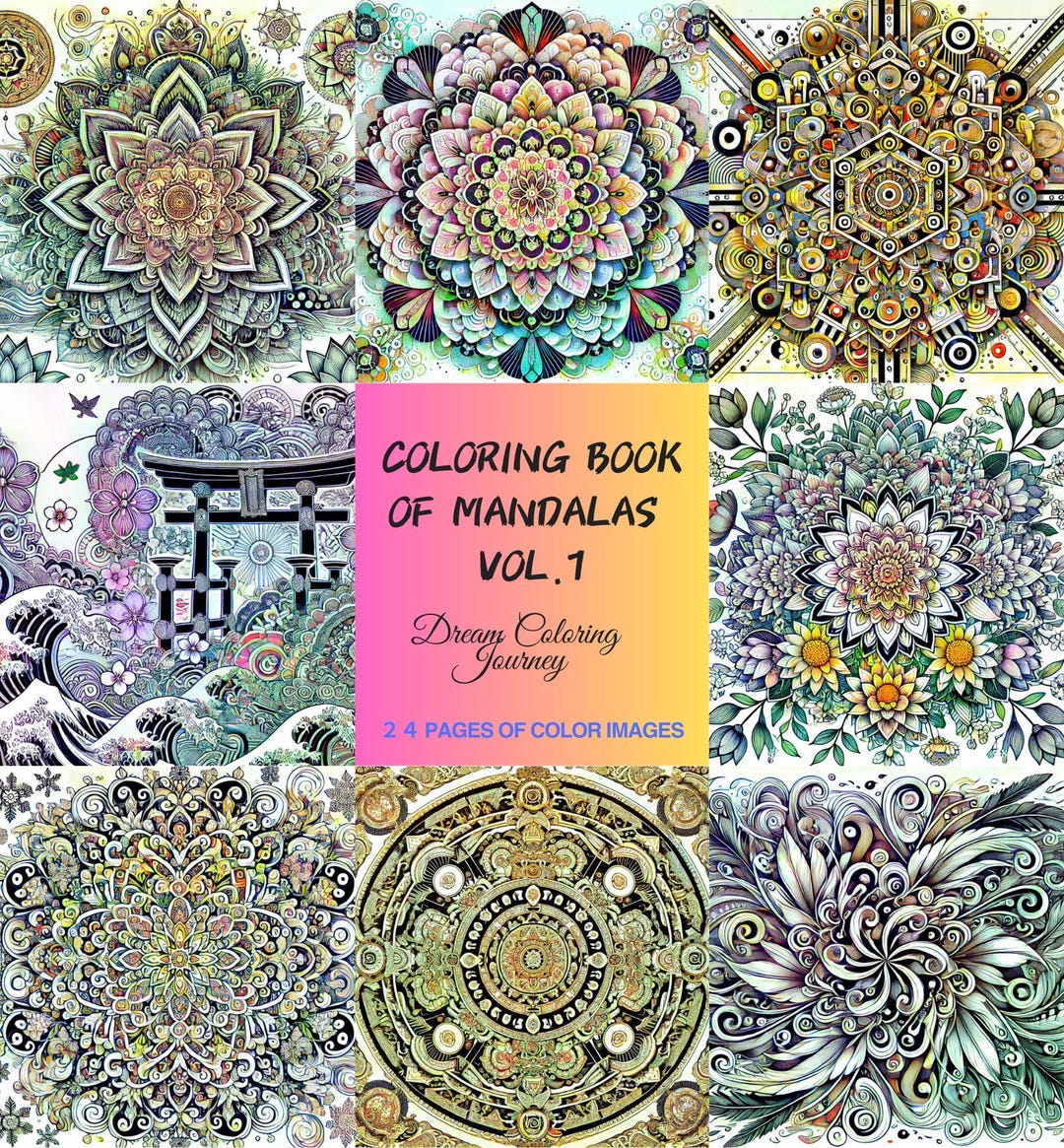 Coloring Book of Mandalas VOL.1 - Etsy 日本