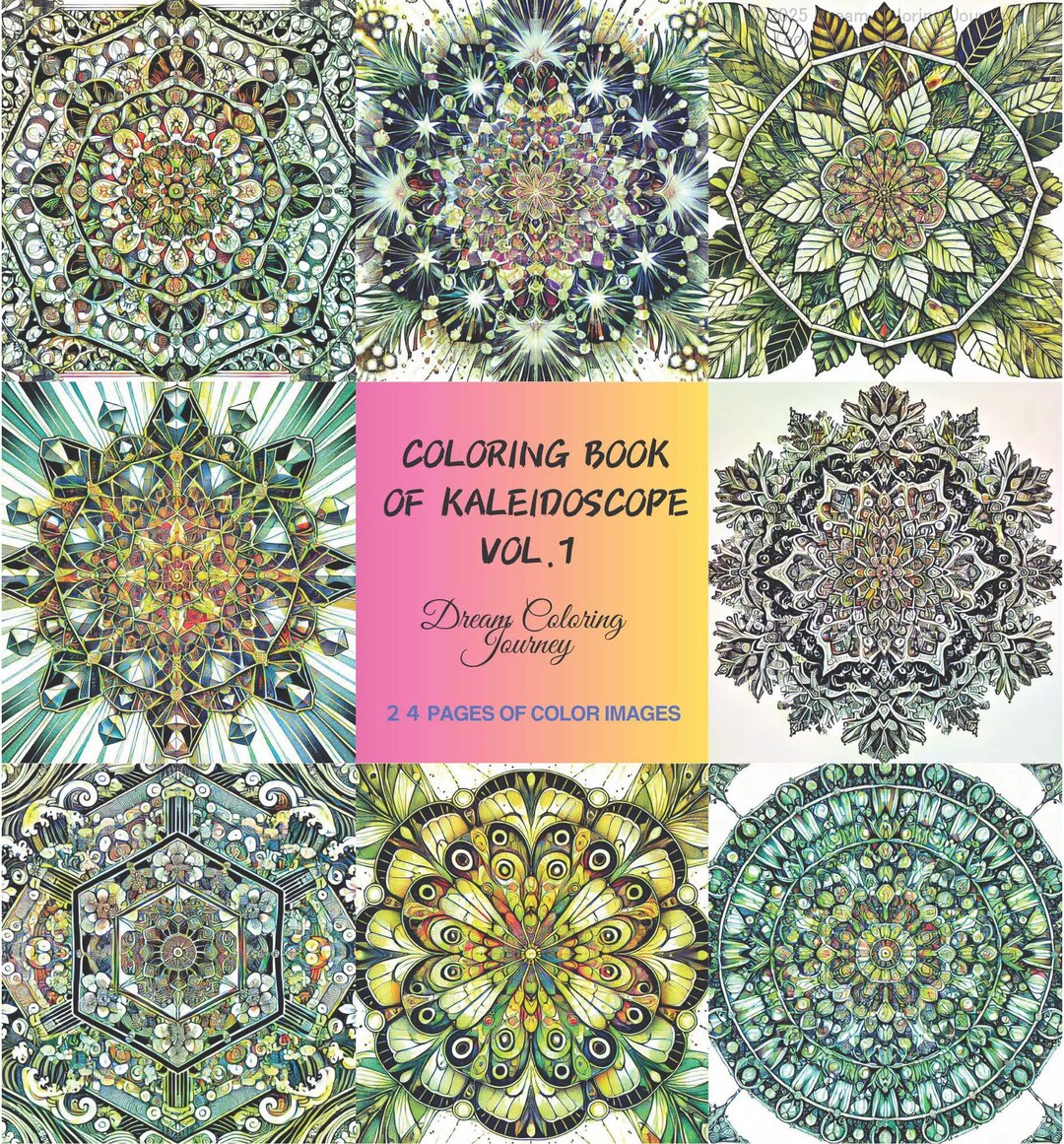 Coloring Book of Kaleidoscope VOL.1 -- Digital Download - Etsy
