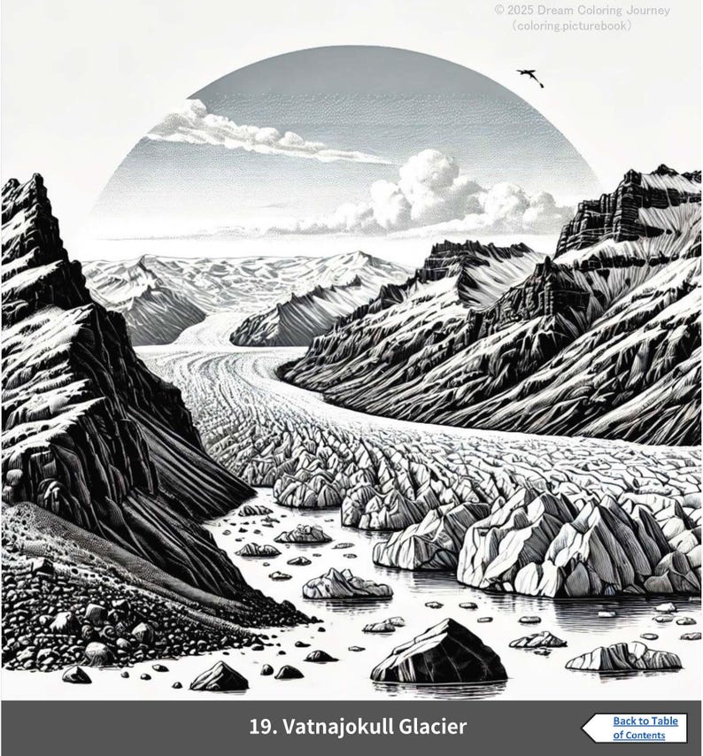 Iceland Tourist Spot Coloring Book -- Digital Download - Etsy