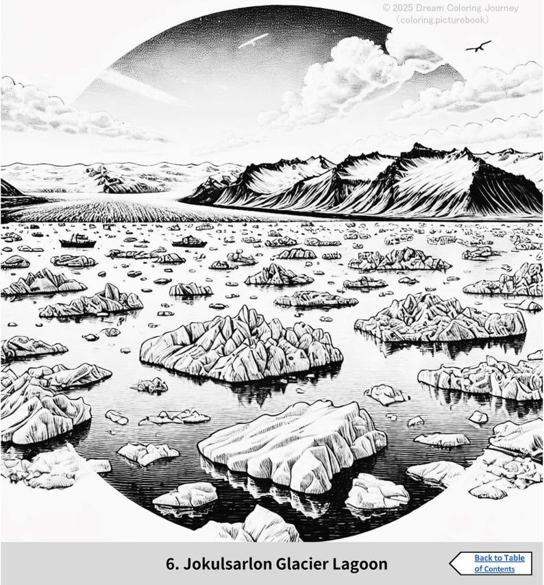 Iceland Tourist Spot Coloring Book -- Digital Download - Etsy