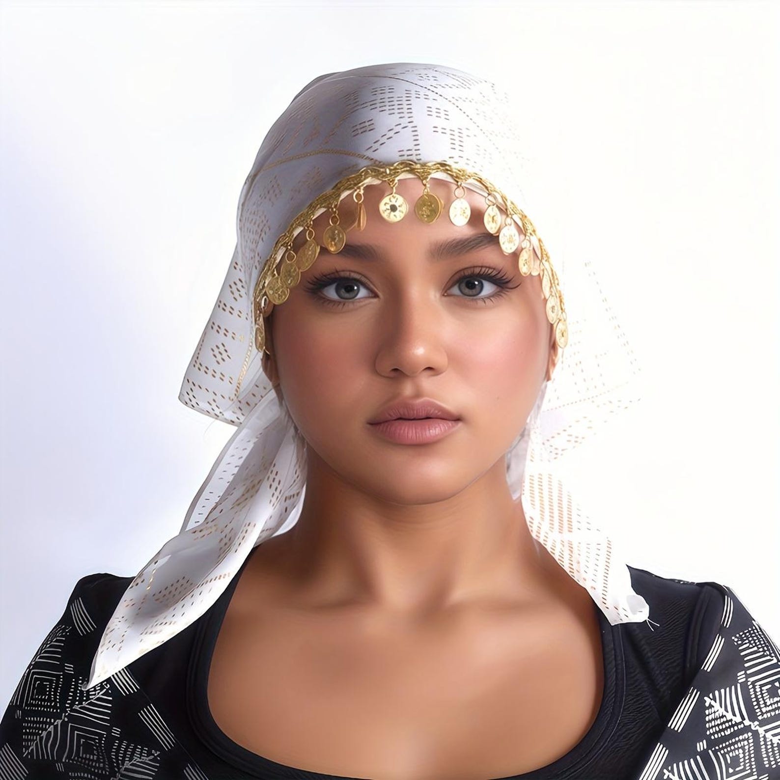 Hand-made Double-sided Triangular Gorgeous Vintage Style Head Scarf for ...