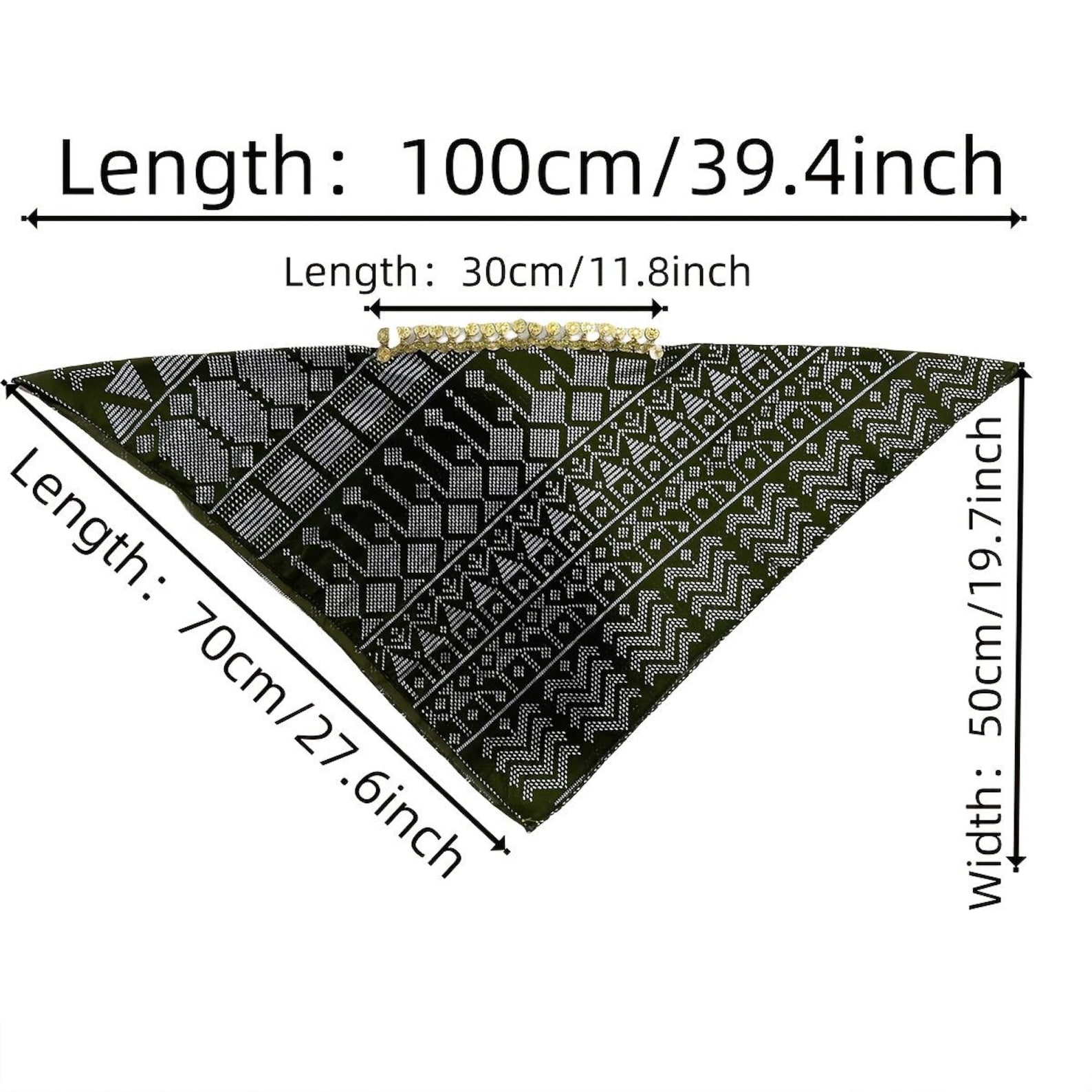 Hand-made Double-sided Triangular Gorgeous Vintage Style Head Scarf for ...