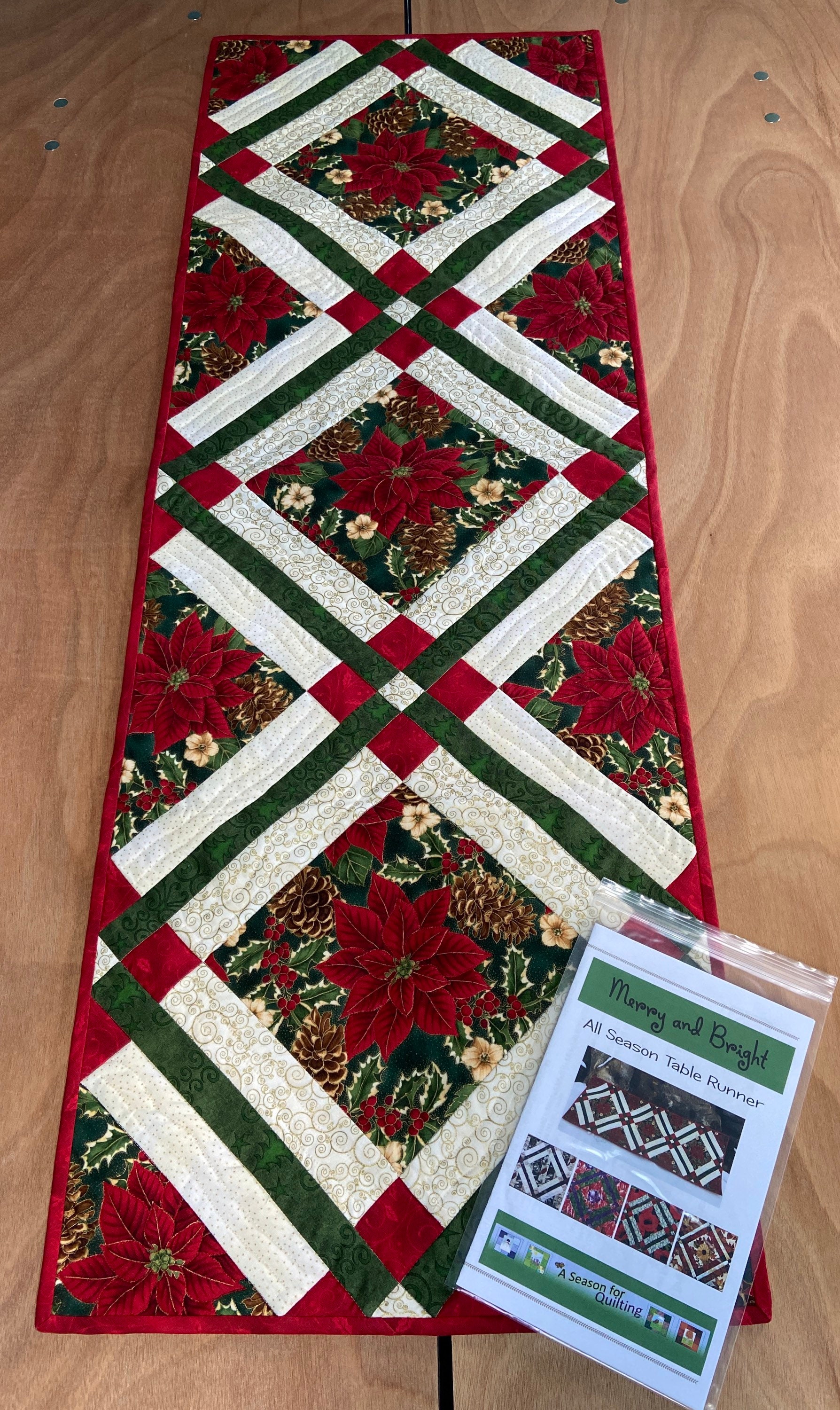 Merry & Bright All Season Table Runner, Vintage Farmhouse, Blooming ...