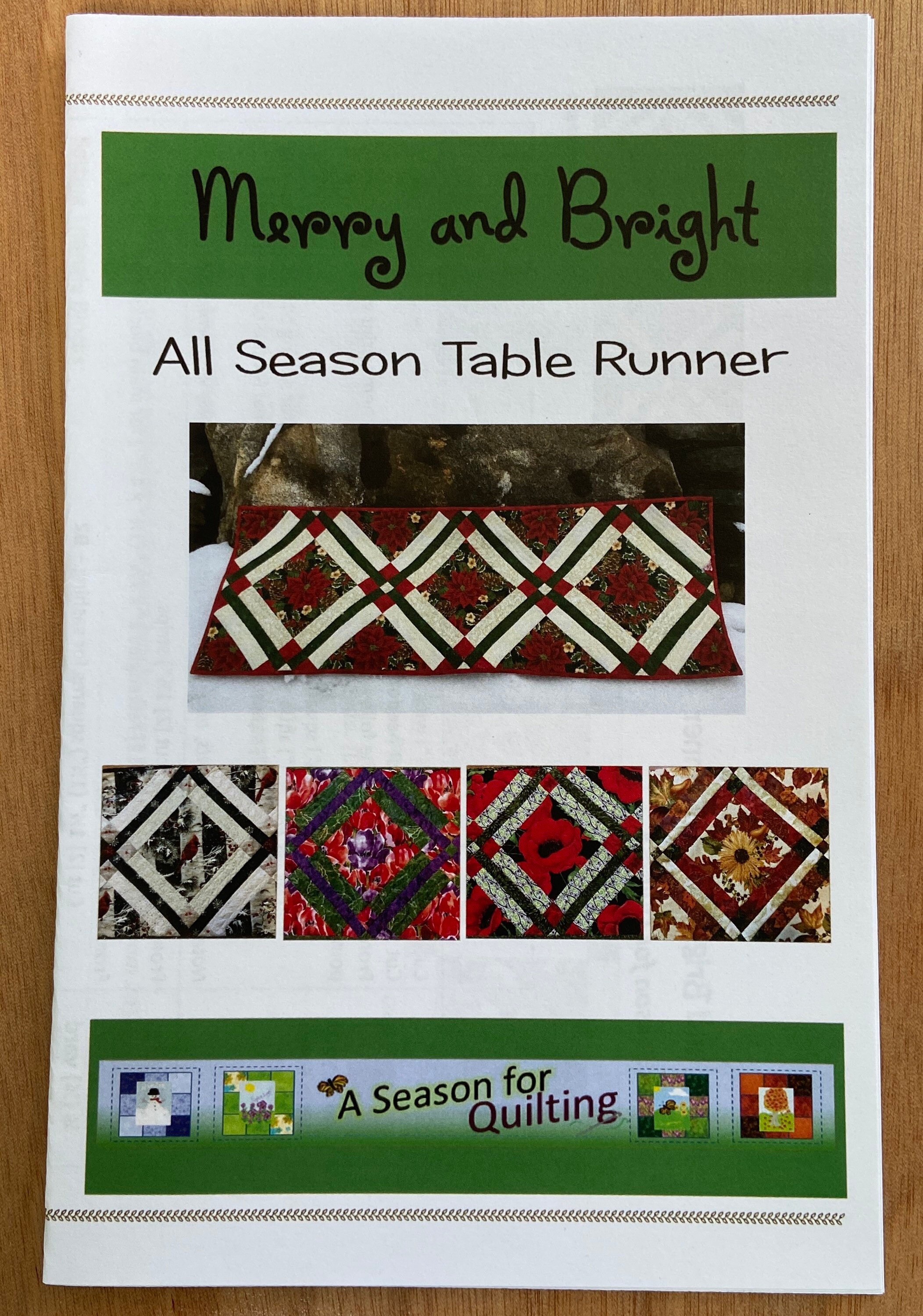 Merry & Bright All Season Table Runner, Vintage Farmhouse, Blooming ...