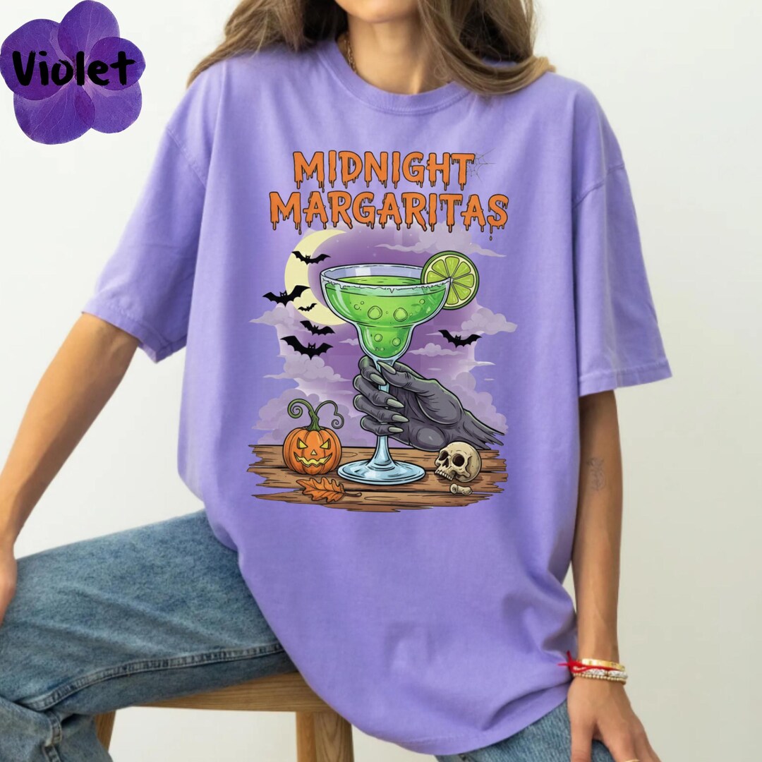 Comfort Colors Midnight Margaritas Shirt: Retro Halloween Witch Tee - Etsy