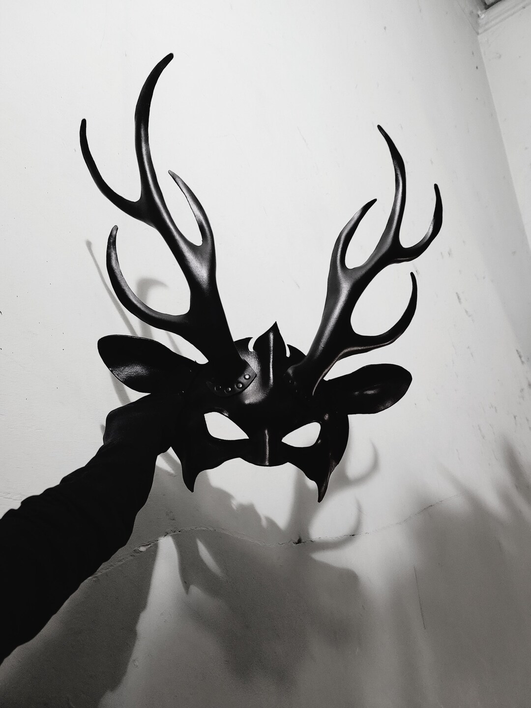 Stag Leather Mask King of Night - Etsy