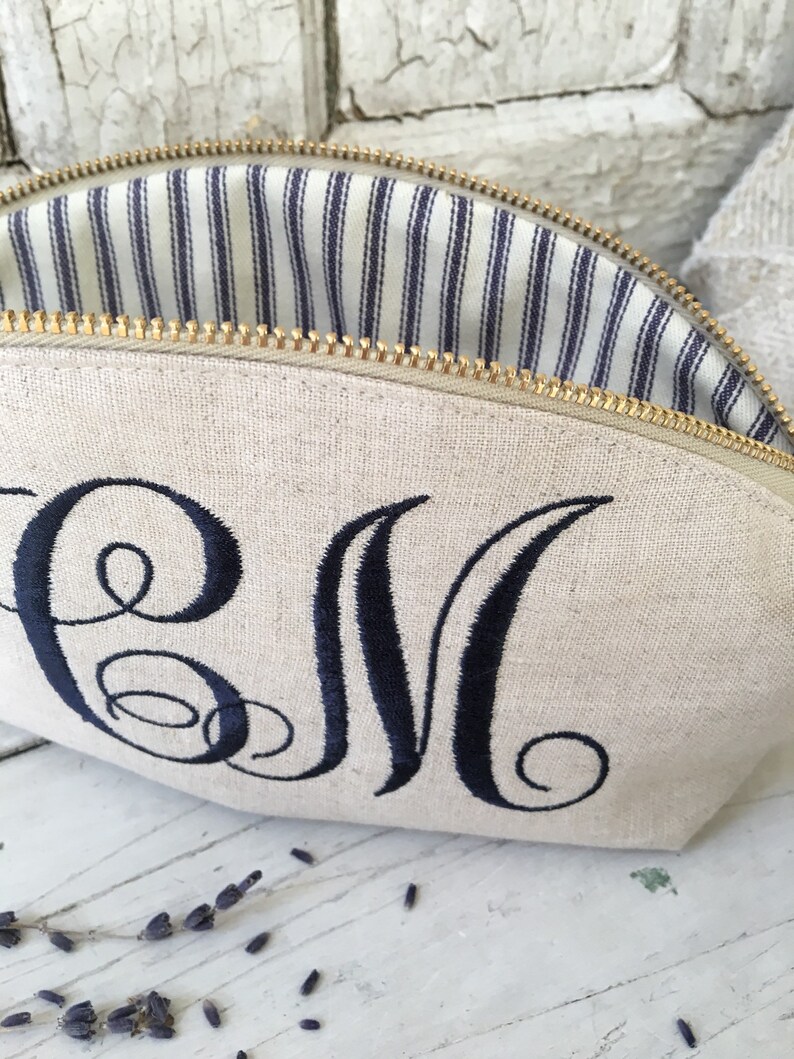 Monogram Zipper Pouch Personalized Pouch Personalized Gift | Etsy