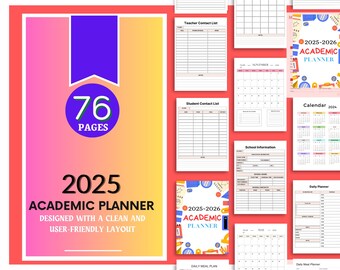 2025-2026 Academic Planner Spreadsheet | Google Sheets | Assignment Tracker | Course Planner ...