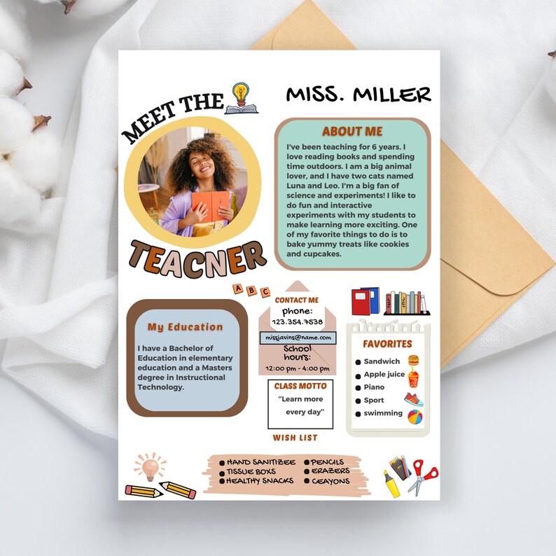 Meet the Teacher Editable I I Meet the Teacher Boho Template, Meet the ...