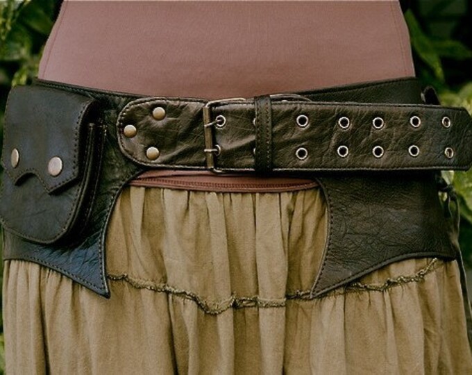 Steampunk Belt Bag Hip Leather Black - Etsy