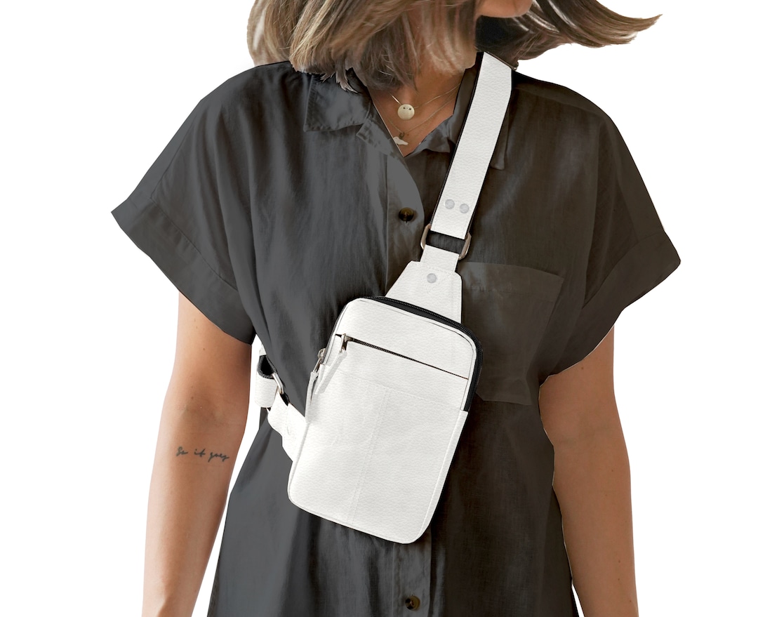 Compact Crossbody Bag Travel Purse Sling Chest Bag White - Etsy