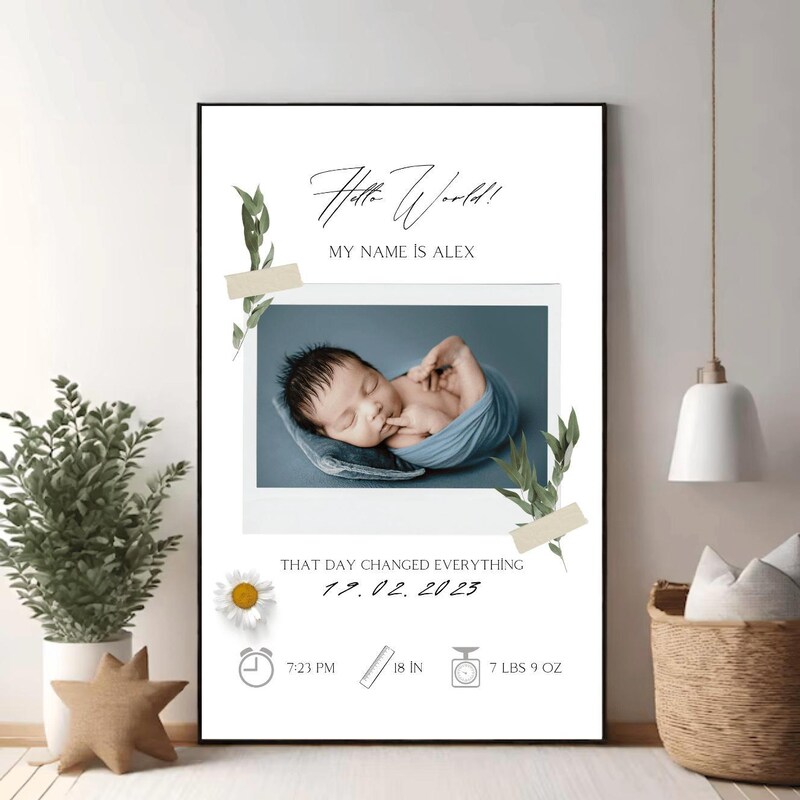 Birth Stats Poster - Etsy