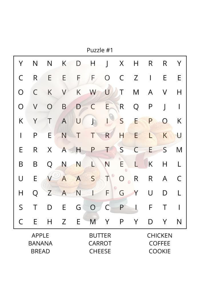 Food Word Search Puzzle｜55 Fun and Challenging Puzzles to Boost ...