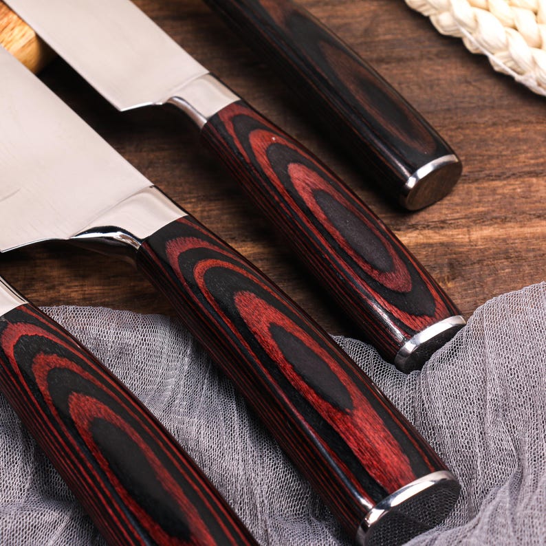 Personalized CHEF KNIFE SET | Custom Engraved Kitchen Cooking | Home ...
